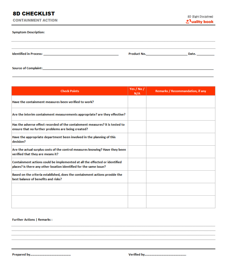 8D (Eight Disciplines) - The problem Solving tool